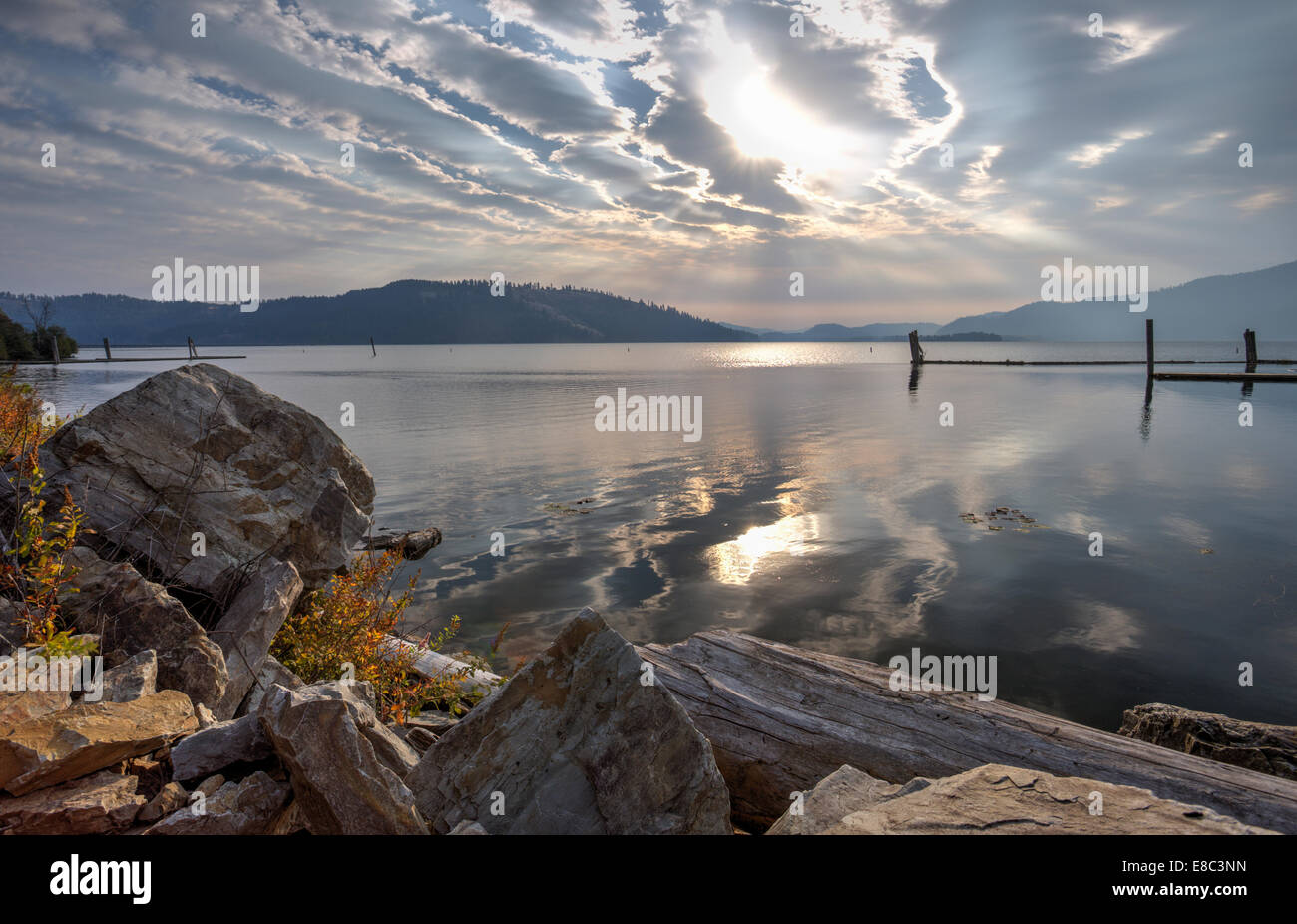 Chatcolet Lake landscape Stock Photo - Alamy