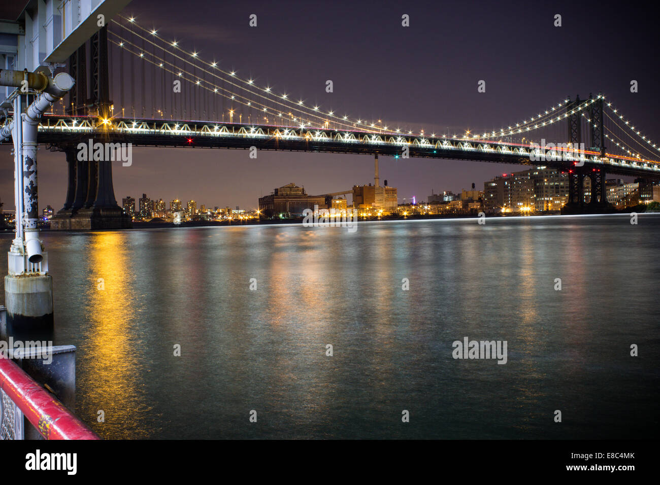 View of the Manhattan Bridge from Two Bridges, Manhattan, New York ...
