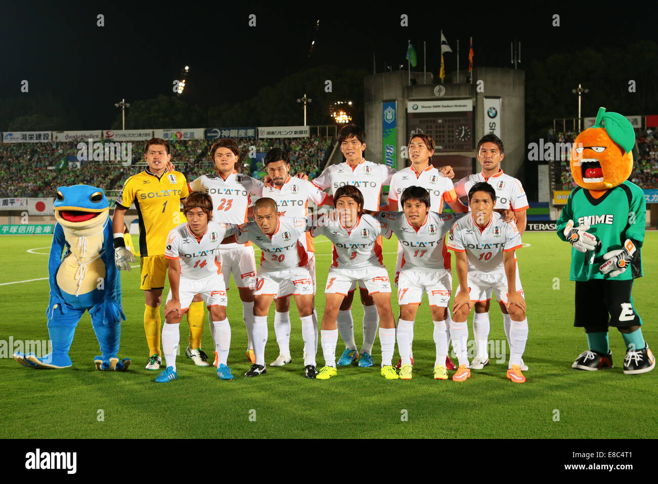 Shonan BMW Stadium Hiratsuka, Kanagawa, Japan. 4th Oct, 2014. Ehime FC ...