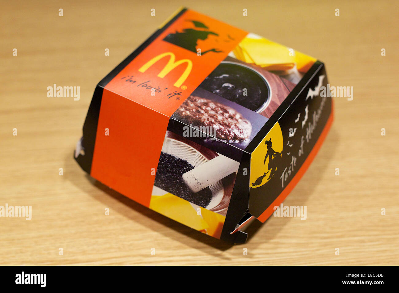 Tokyo, Japan. 4th Oct, 2014. The "Ikasumi burger" at McDonald's ...