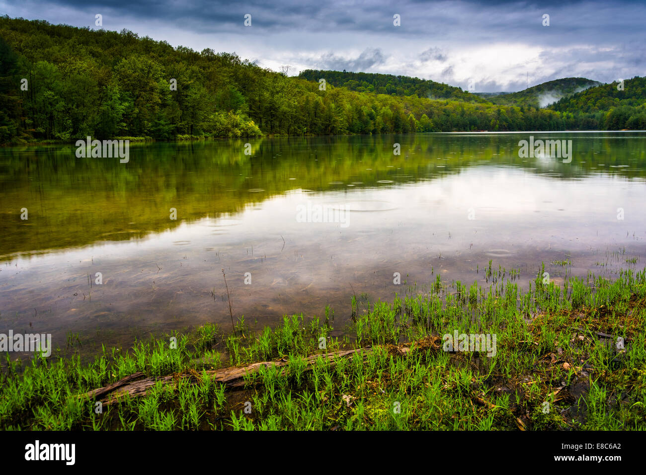 Clearing storm clouds over Long Pine Run Reservoir, Michaux State ...