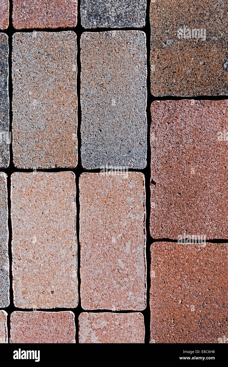 Detail of cobblestone sidewalk made of cubic stones Stock Photo - Alamy