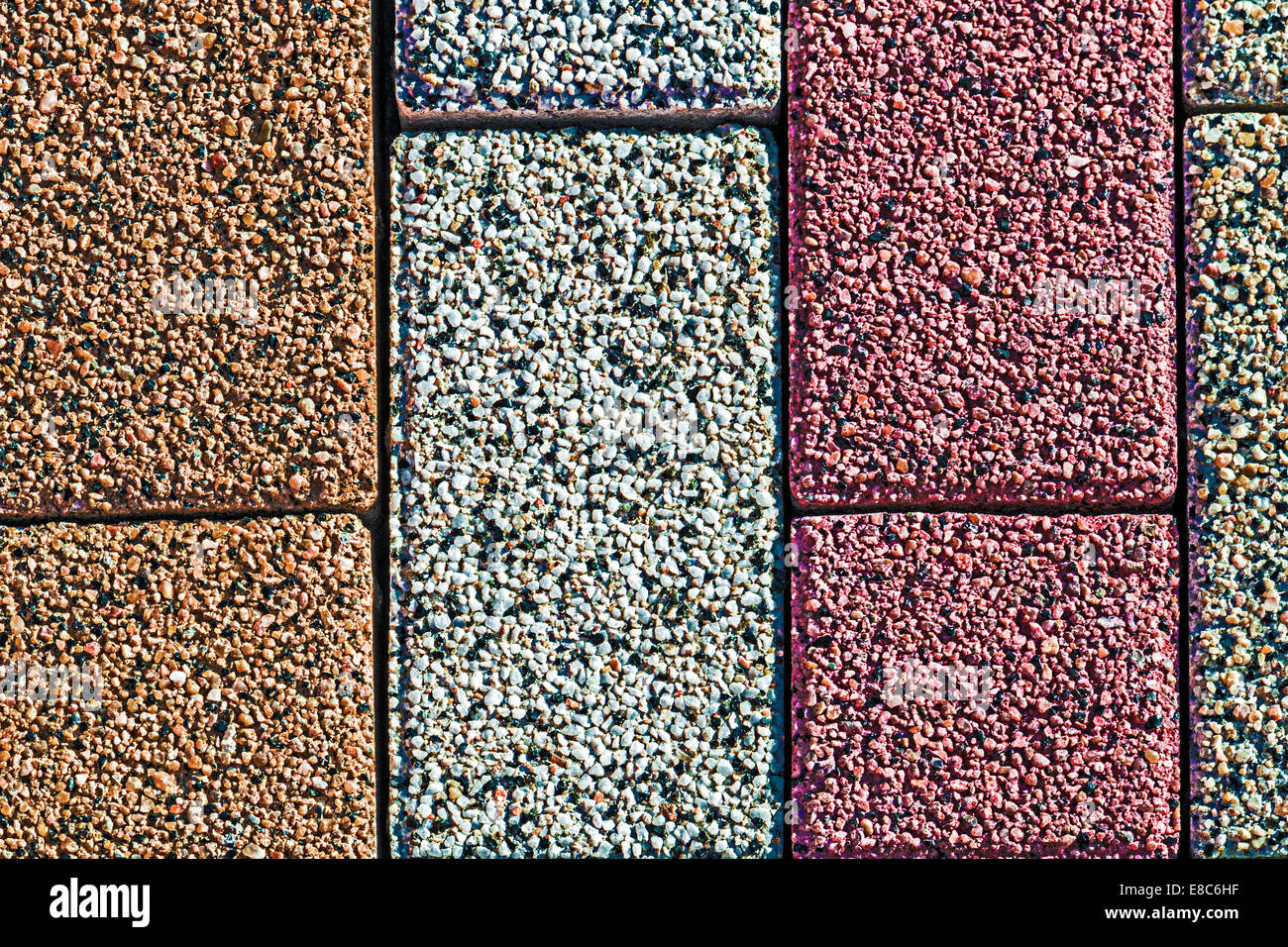 Detail of cobblestone sidewalk made of cubic stones Stock Photo - Alamy