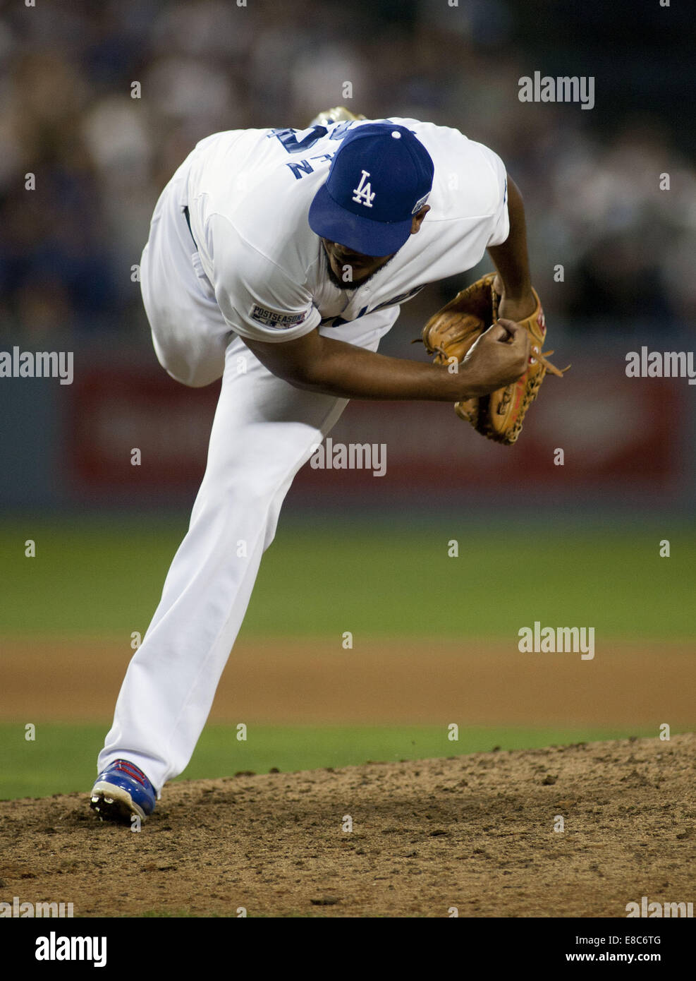 Los Angeles, California, USA. 4th Oct, 2014. Kenley Jansen #74 of the ...
