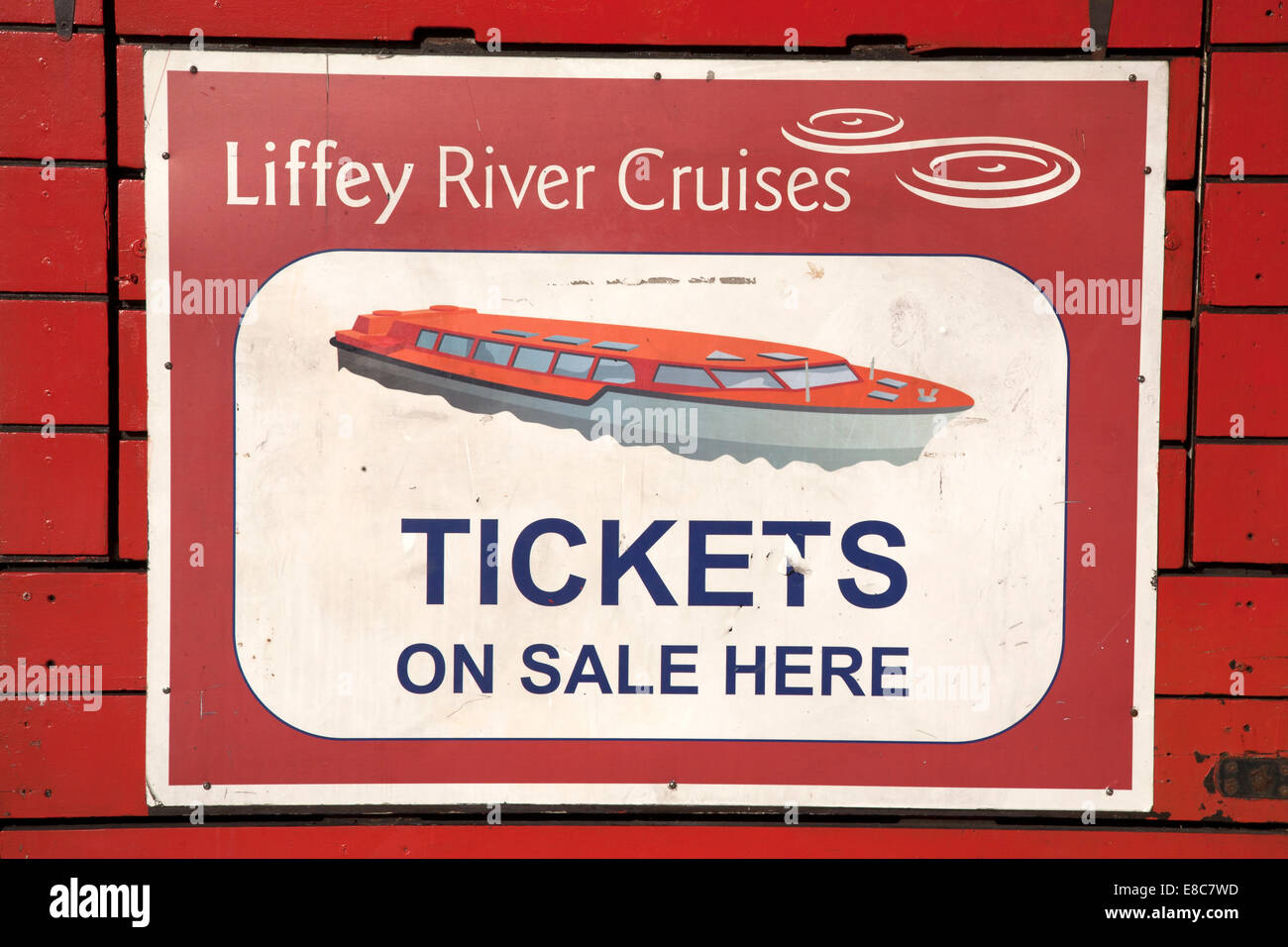 Red Liffey River Cruises Ticket Sign, Dublin Stock Photo - Alamy