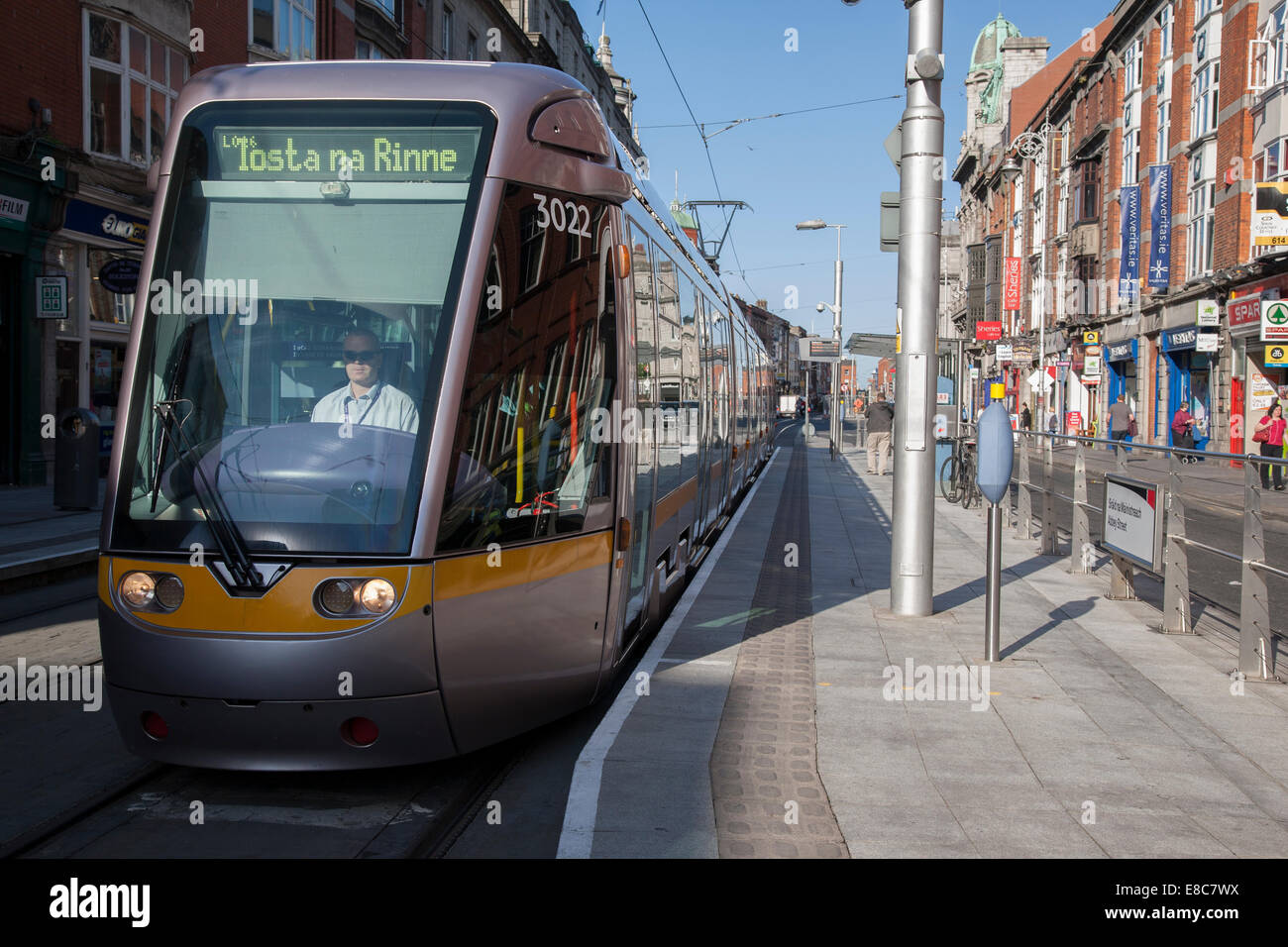 Tram in Middle Abbey Street, Dublin, Ireland Stock Photo - Alamy