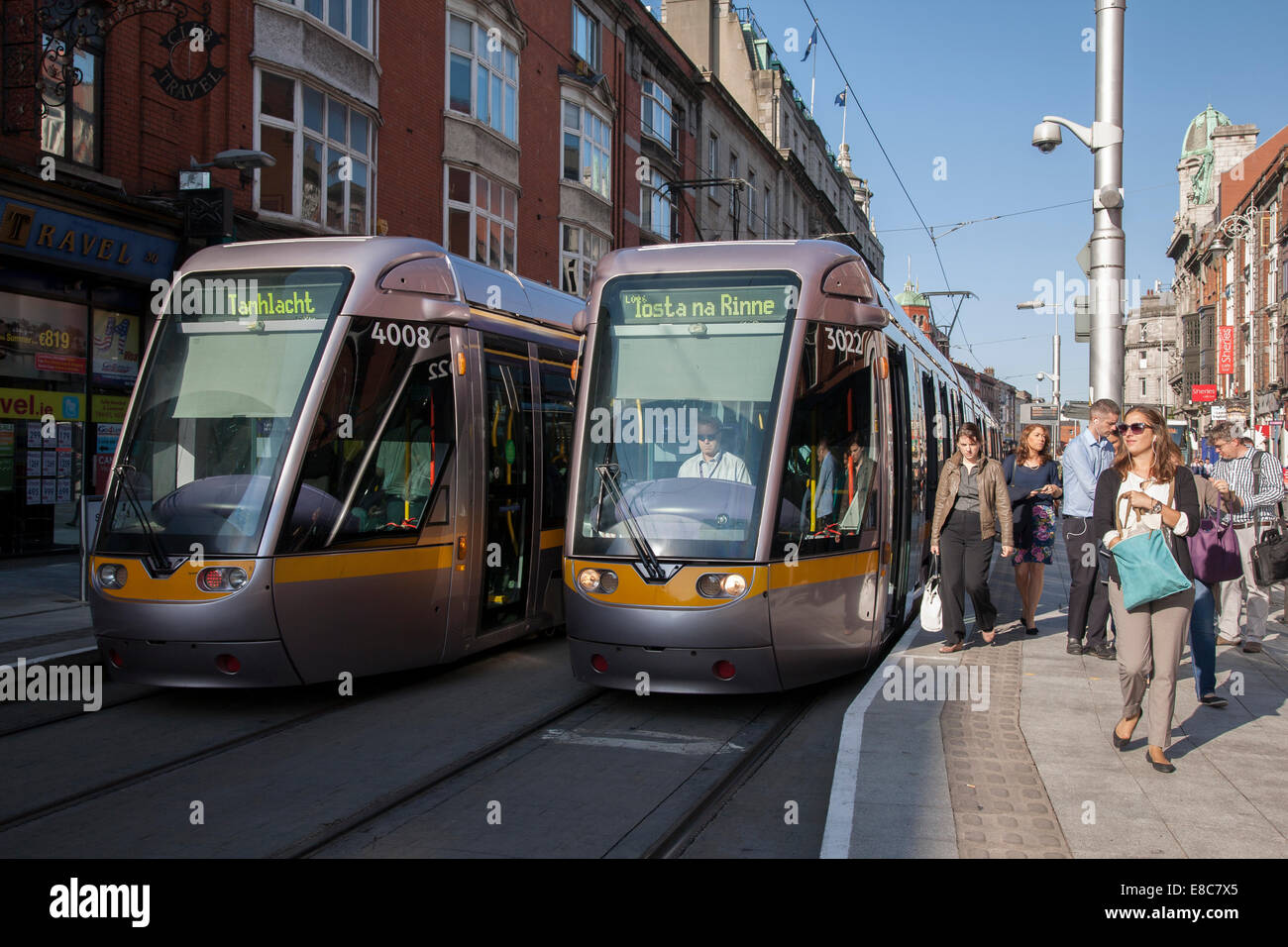 Tram in Middle Abbey Street, Dublin, Ireland Stock Photo - Alamy