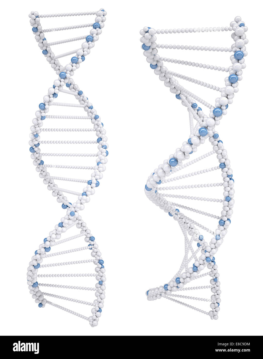 Illustration of white DNA chain Stock Photo - Alamy