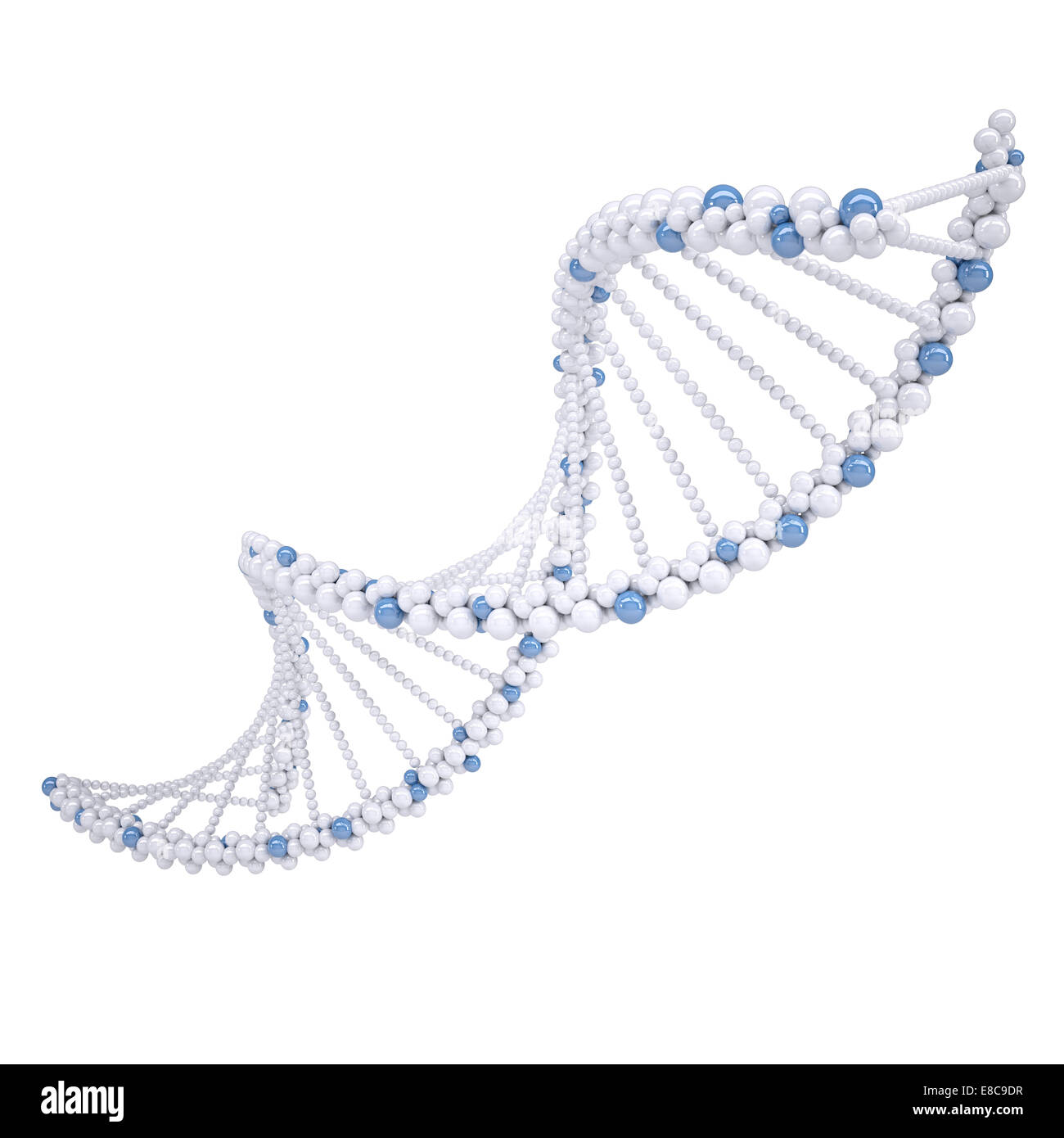 Illustration of white DNA chain Stock Photo - Alamy