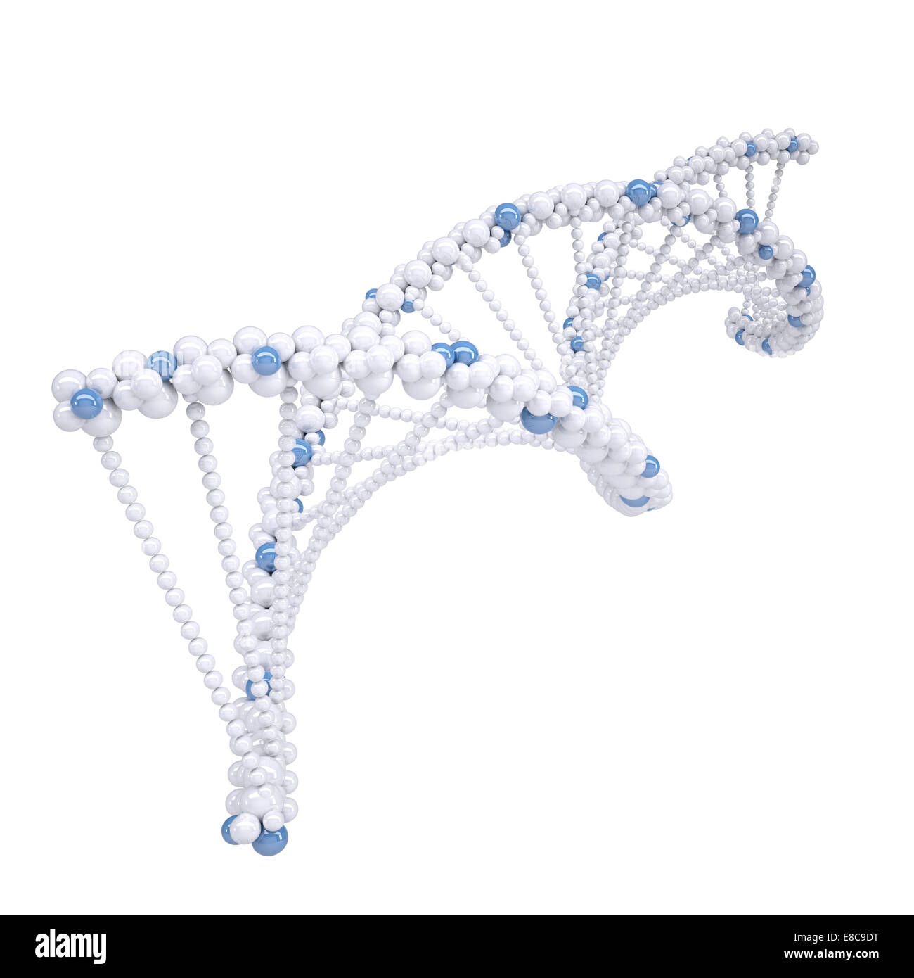 Illustration of white DNA chain Stock Photo - Alamy