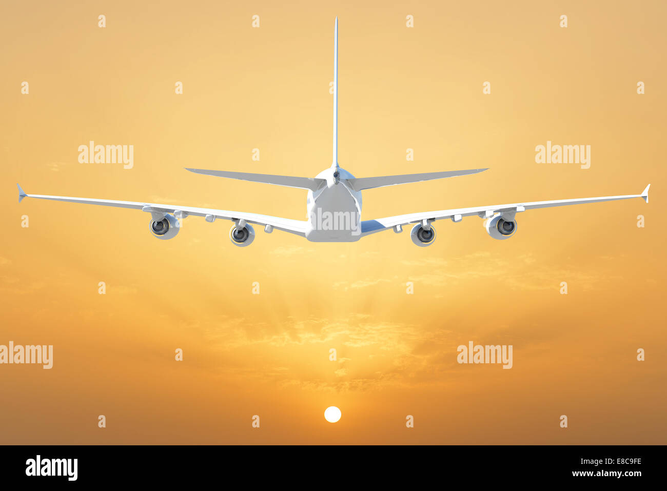 Big white airplane Stock Photo - Alamy
