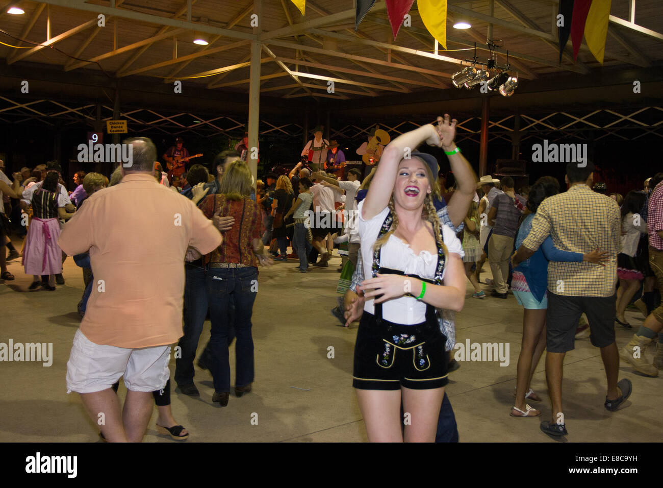 Dancing at Oktoberfest in Fredericksburg, Texas Stock Photo - Alamy