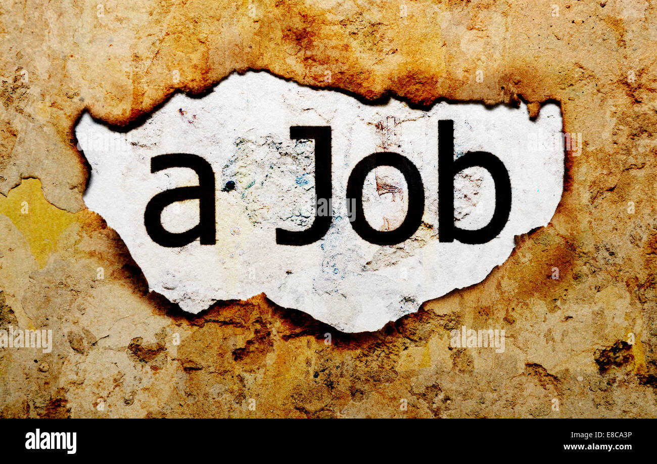Job text on grunge background Stock Photo - Alamy