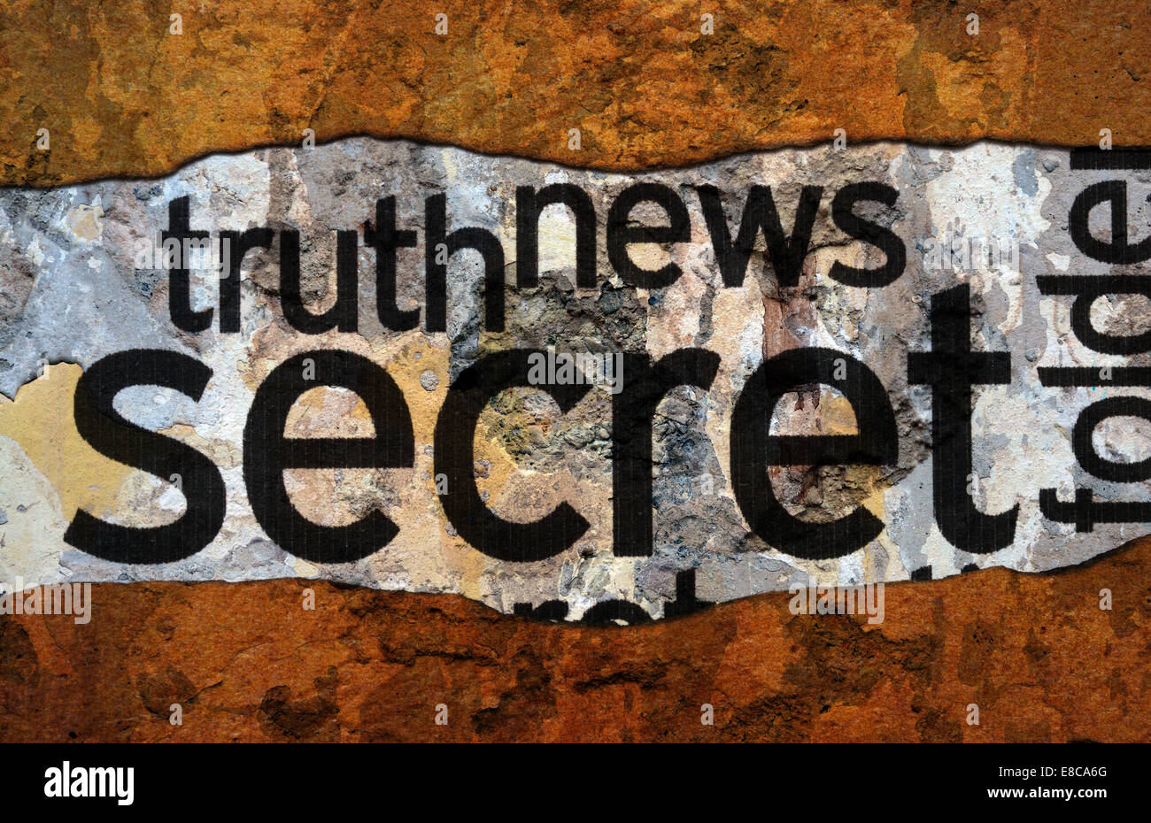 Secret text on grunge background Stock Photo - Alamy
