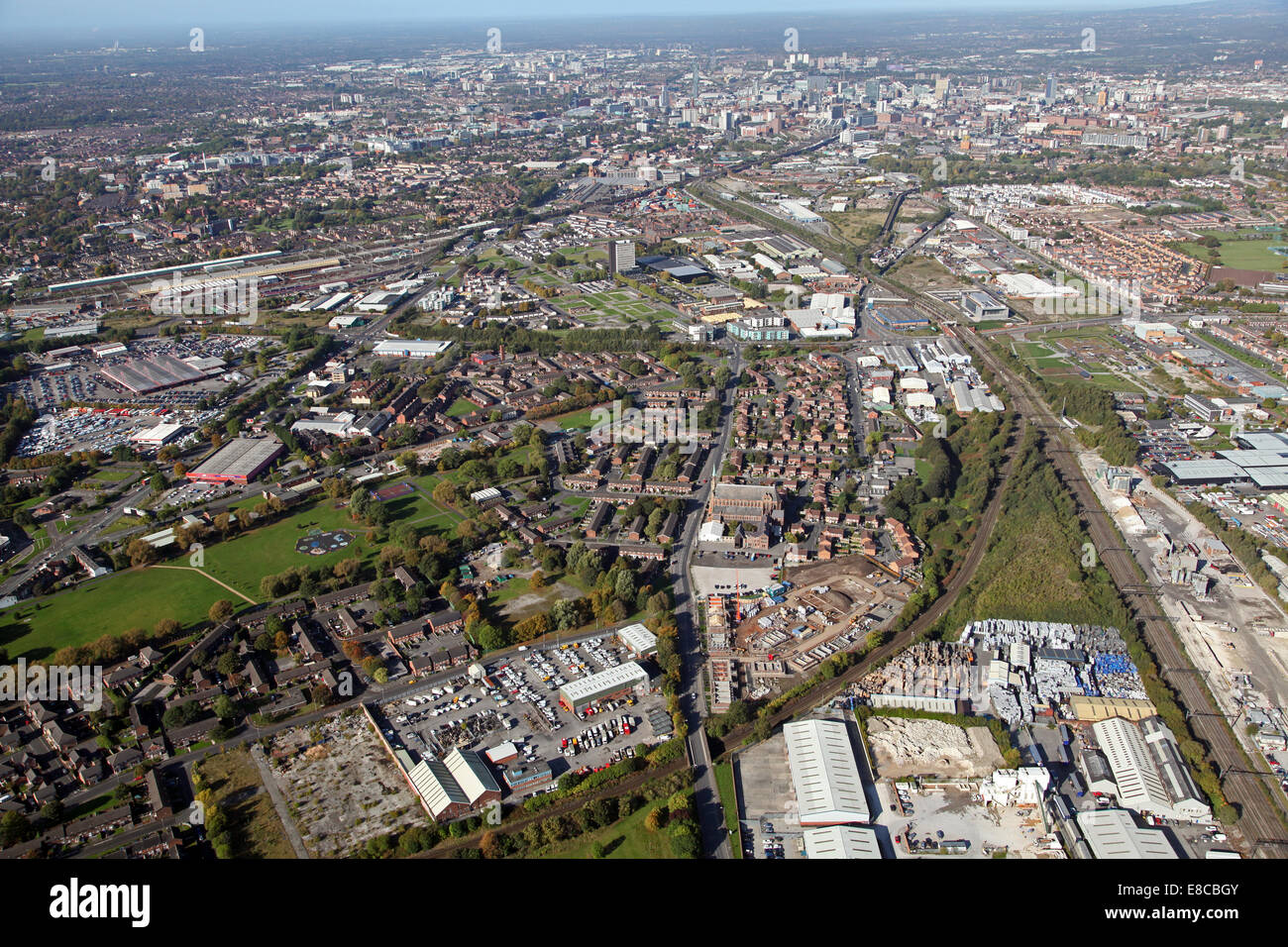 Aerial view manchester suburbs hi-res stock photography and images - Alamy