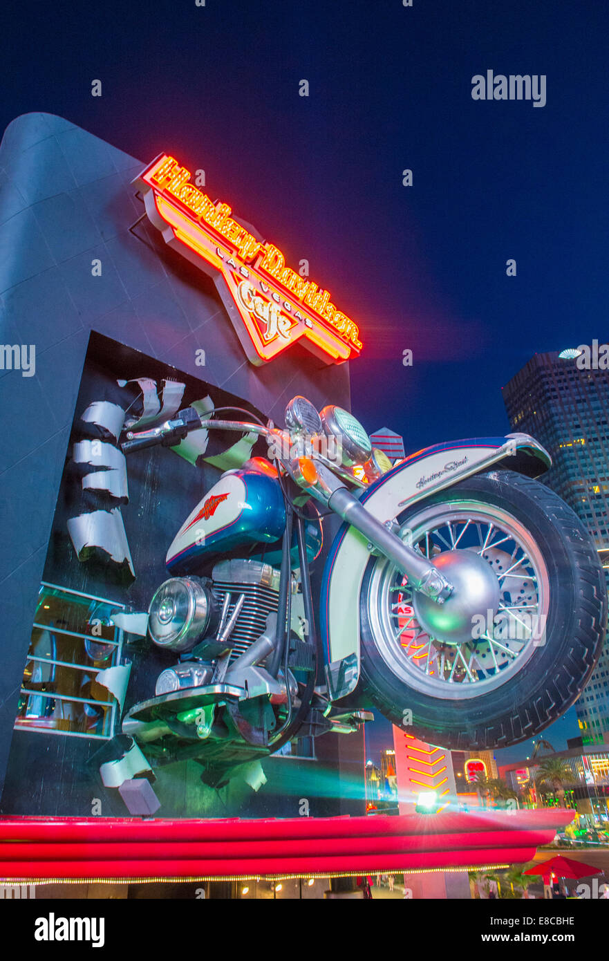 The Harley Davidson Cafe in Las Vegas strip Stock Photo - Alamy