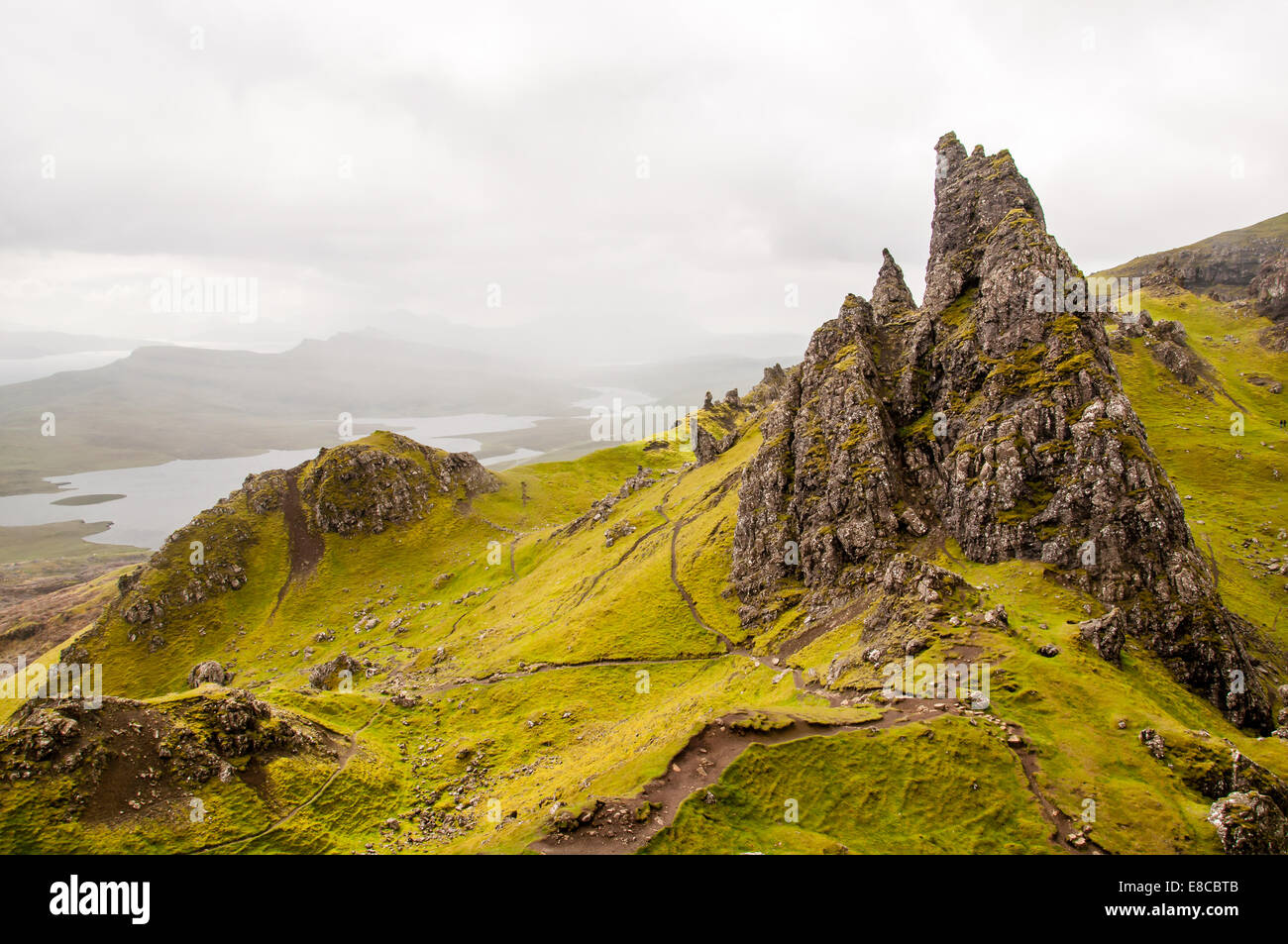 rock formation at the old man of storr on scottish isle of skye Stock ...