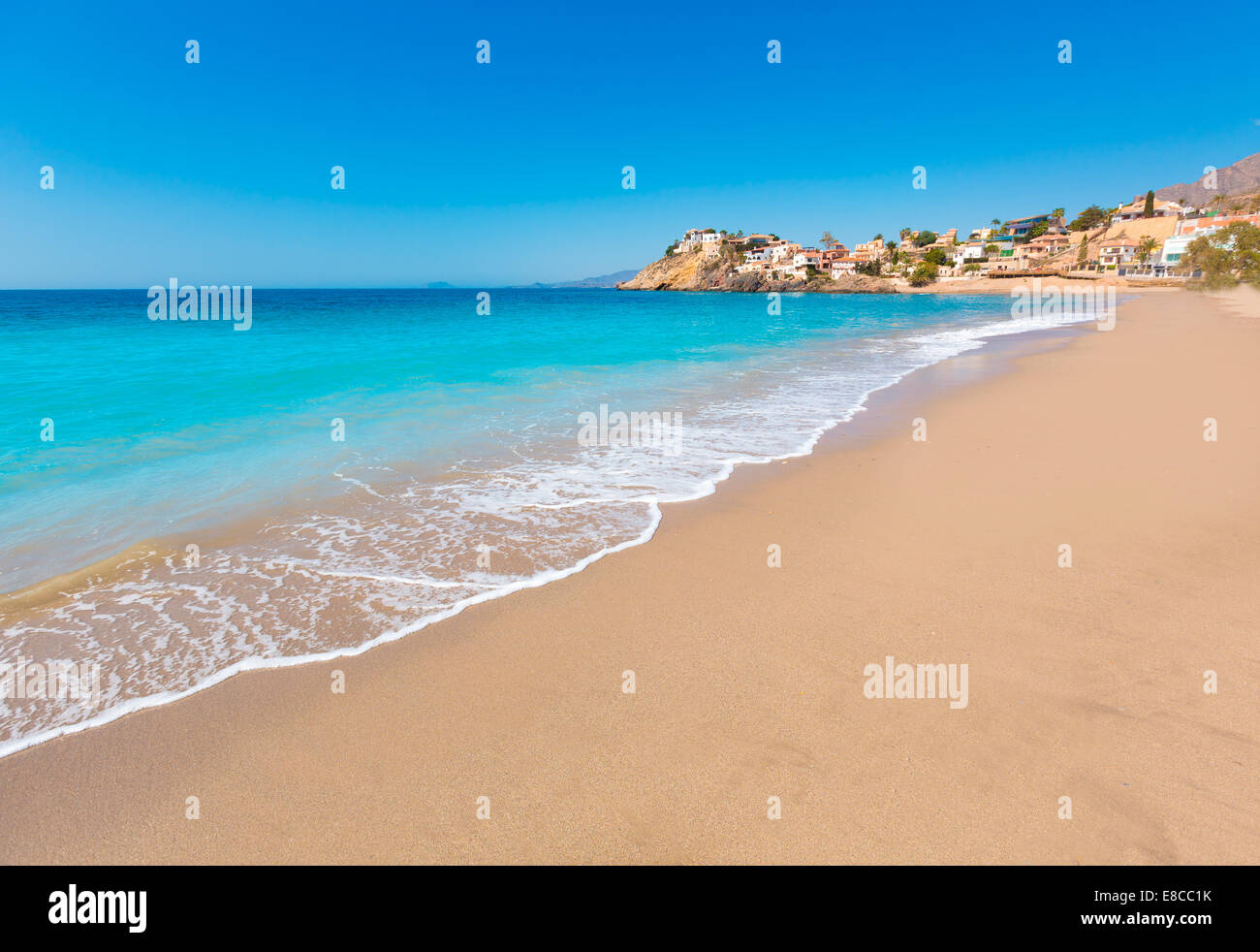 Bolnuevo beach in Mazarron Murcia at Mediterranean spain sea Stock ...