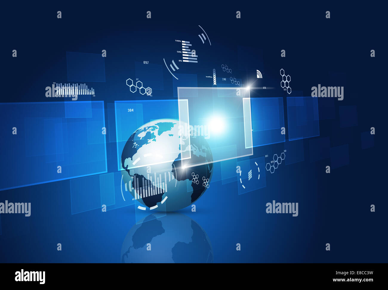 abstract business and technology concept communication interface Stock ...