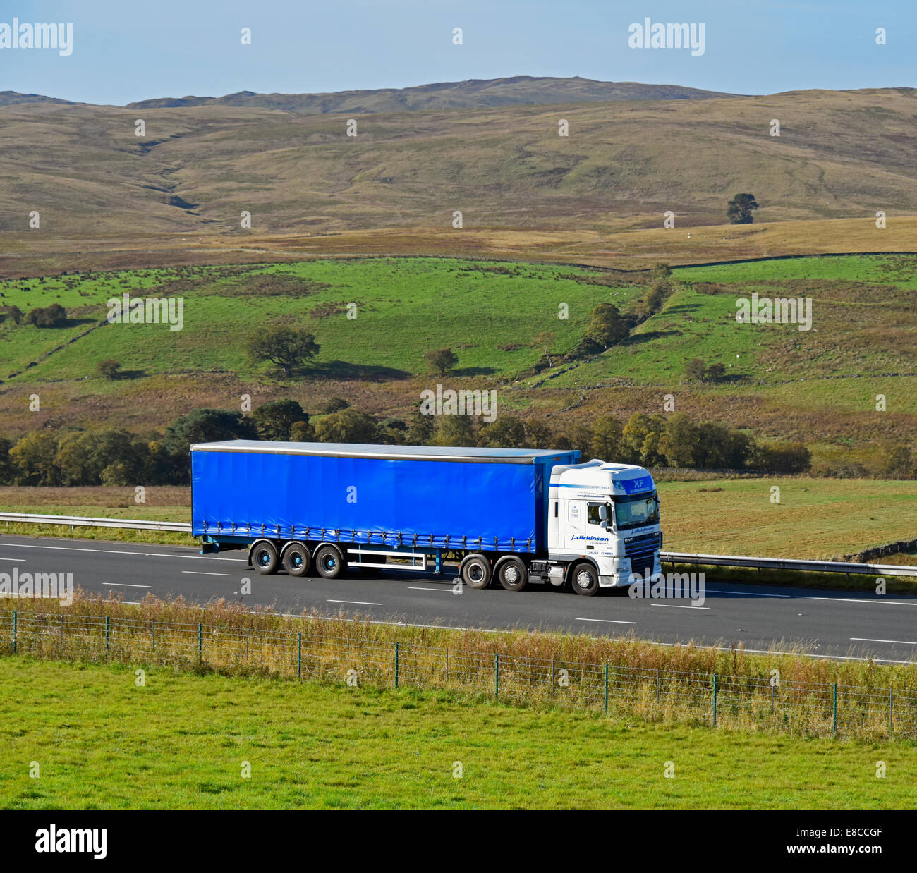 J.Dickinson Transport, Carlisle HGV. M6 Motorway, northbound. Shap ...