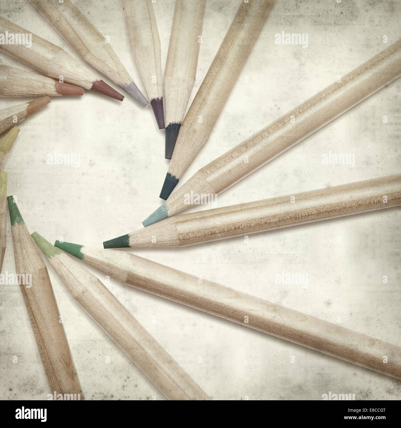 textured old paper background with color pencils Stock Photo - Alamy