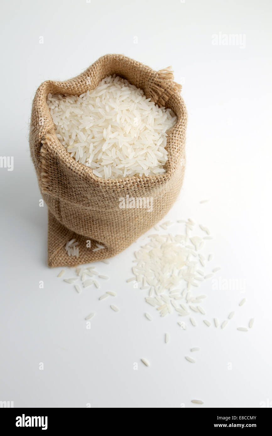 Raw rice sack isolated on hi-res stock photography and images - Alamy