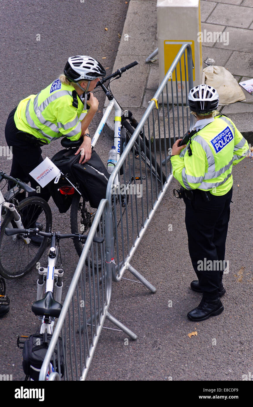 Metropolitan Police Cycle Officers on Patrol, London, UK Stock Photo ...