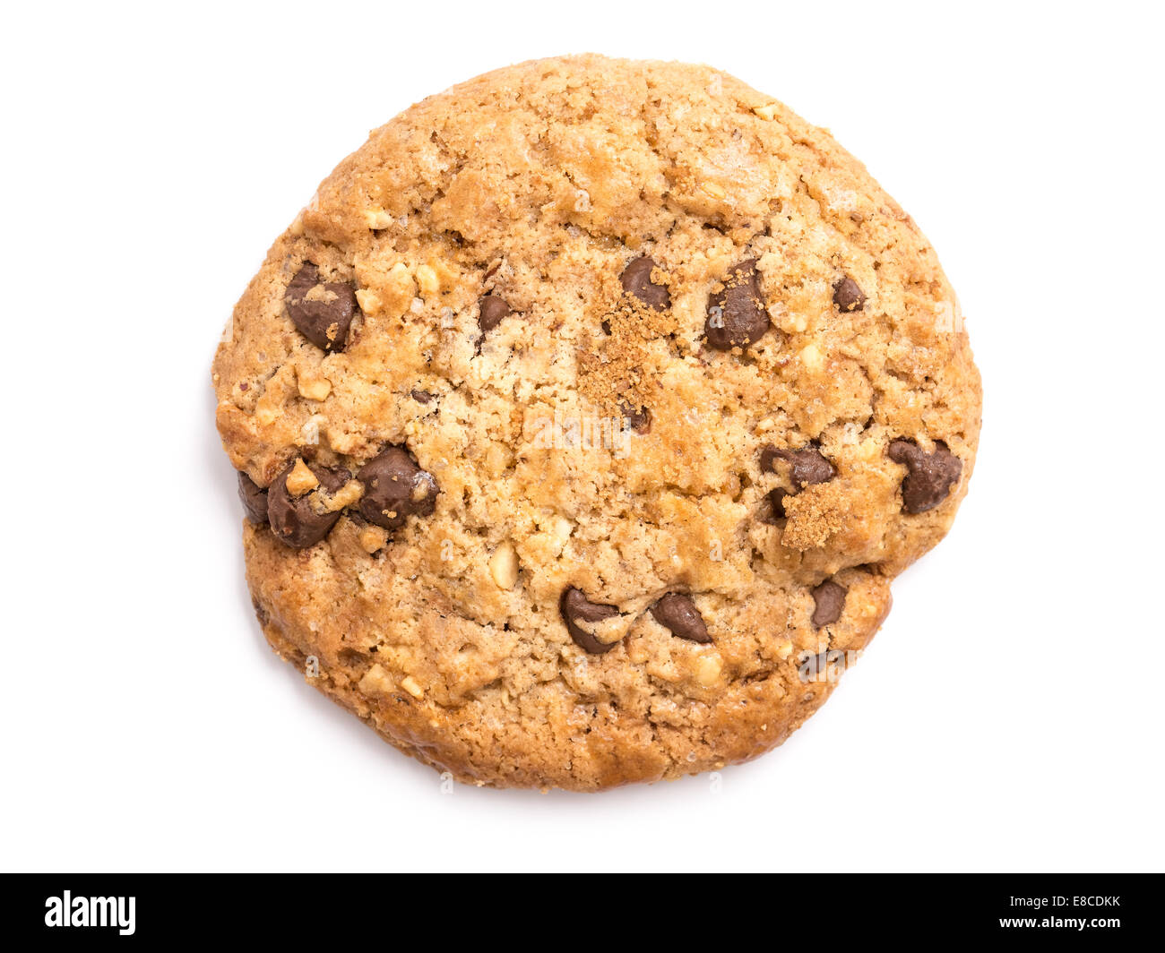Round Chocolate Biscuit Isolated On White Stock Photo - Alamy