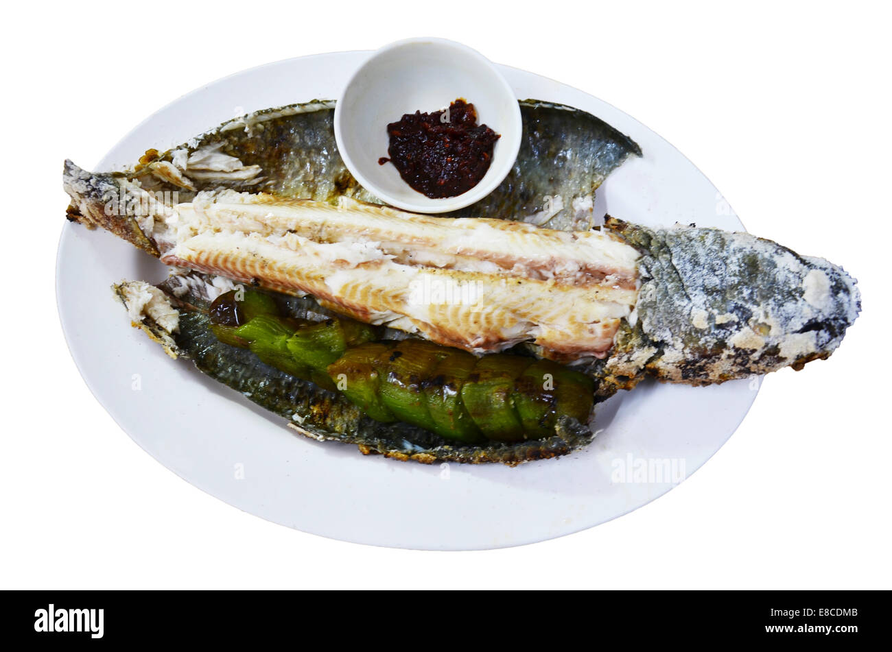 Snake-head fish grilled food thai style Stock Photo - Alamy