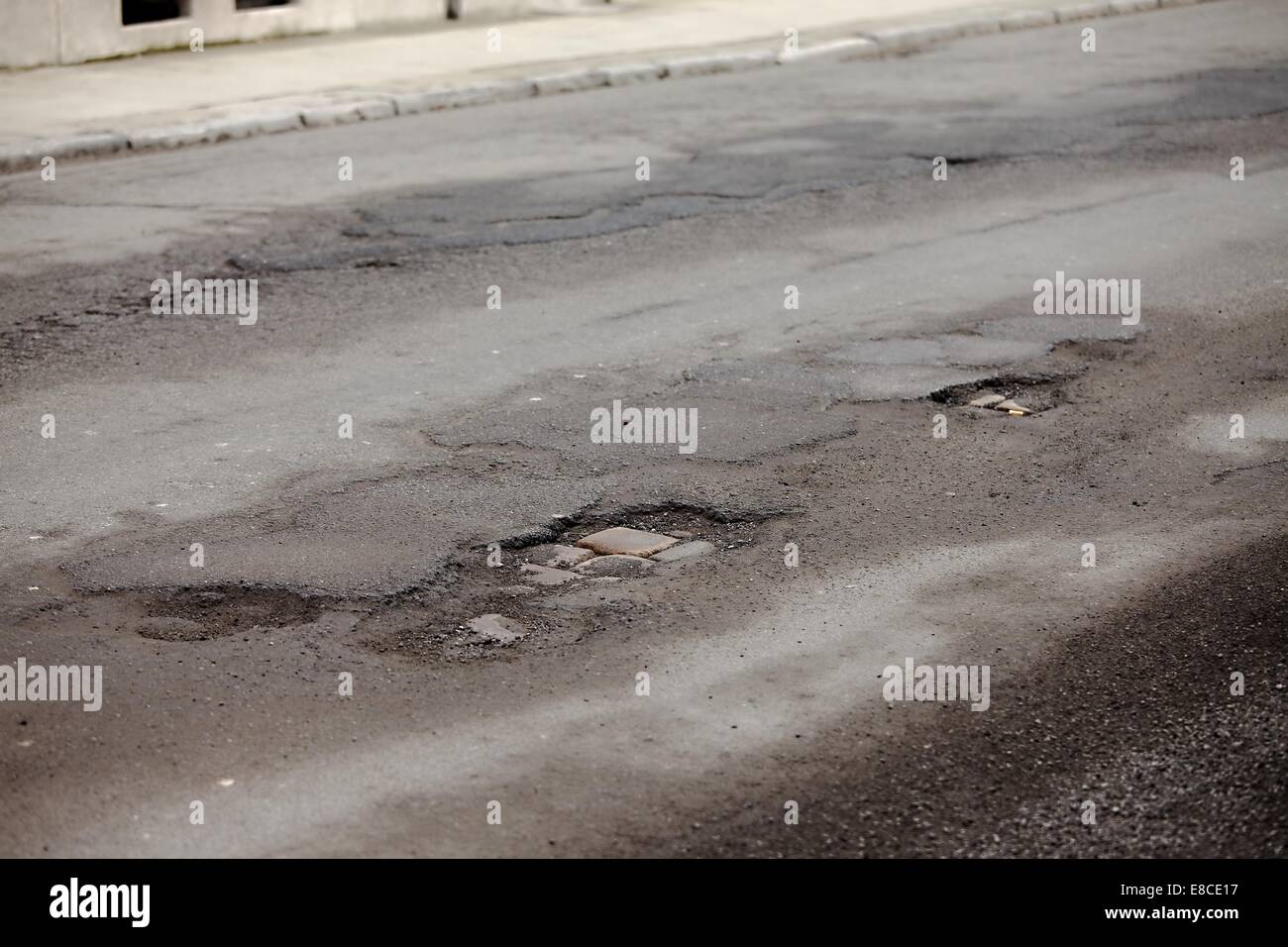 Crack surface asphalt road texture hi-res stock photography and images ...