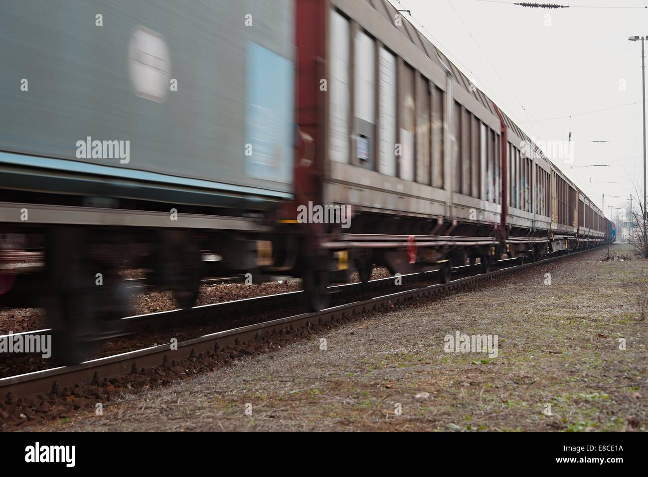 Fast heavy freight train hi-res stock photography and images - Alamy