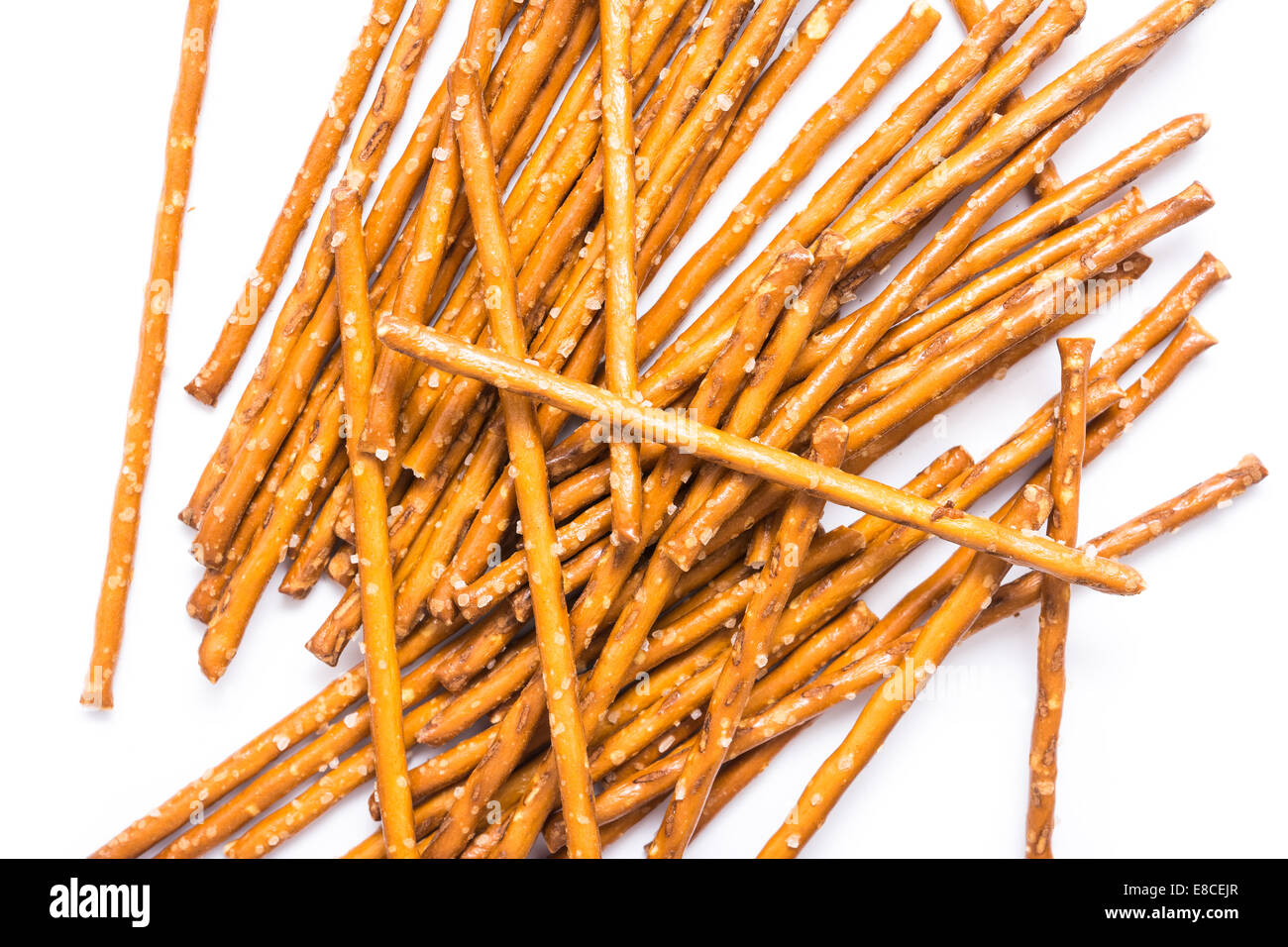 Salty Snack Sticks Isolated On White Stock Photo - Alamy