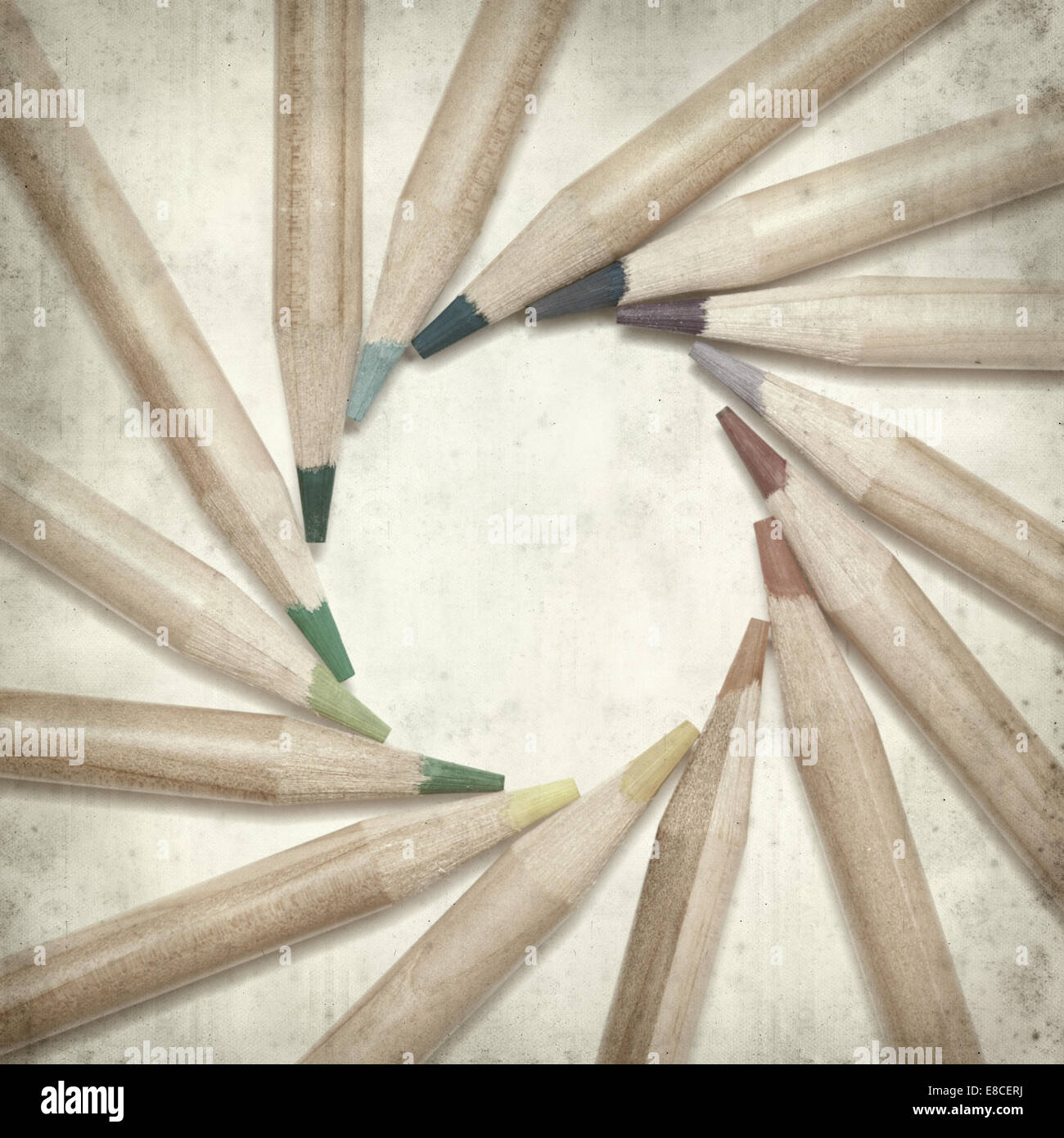 textured old paper background with color pencils Stock Photo - Alamy