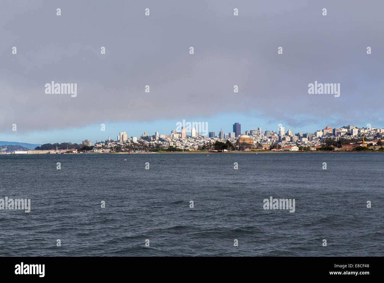 San Francisco Skyline from ocean view Stock Photo - Alamy