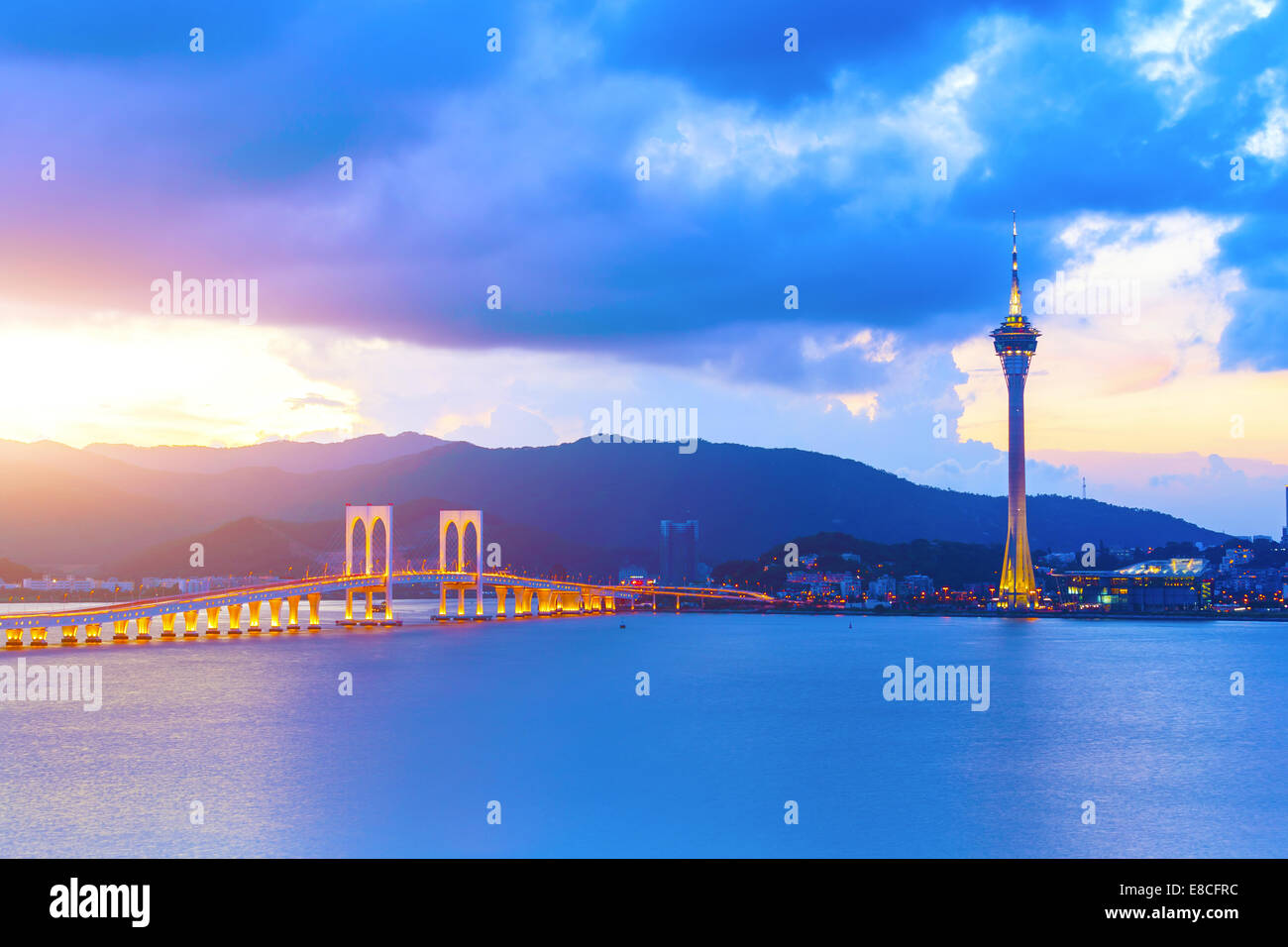 Macau tower sunset hi-res stock photography and images - Alamy