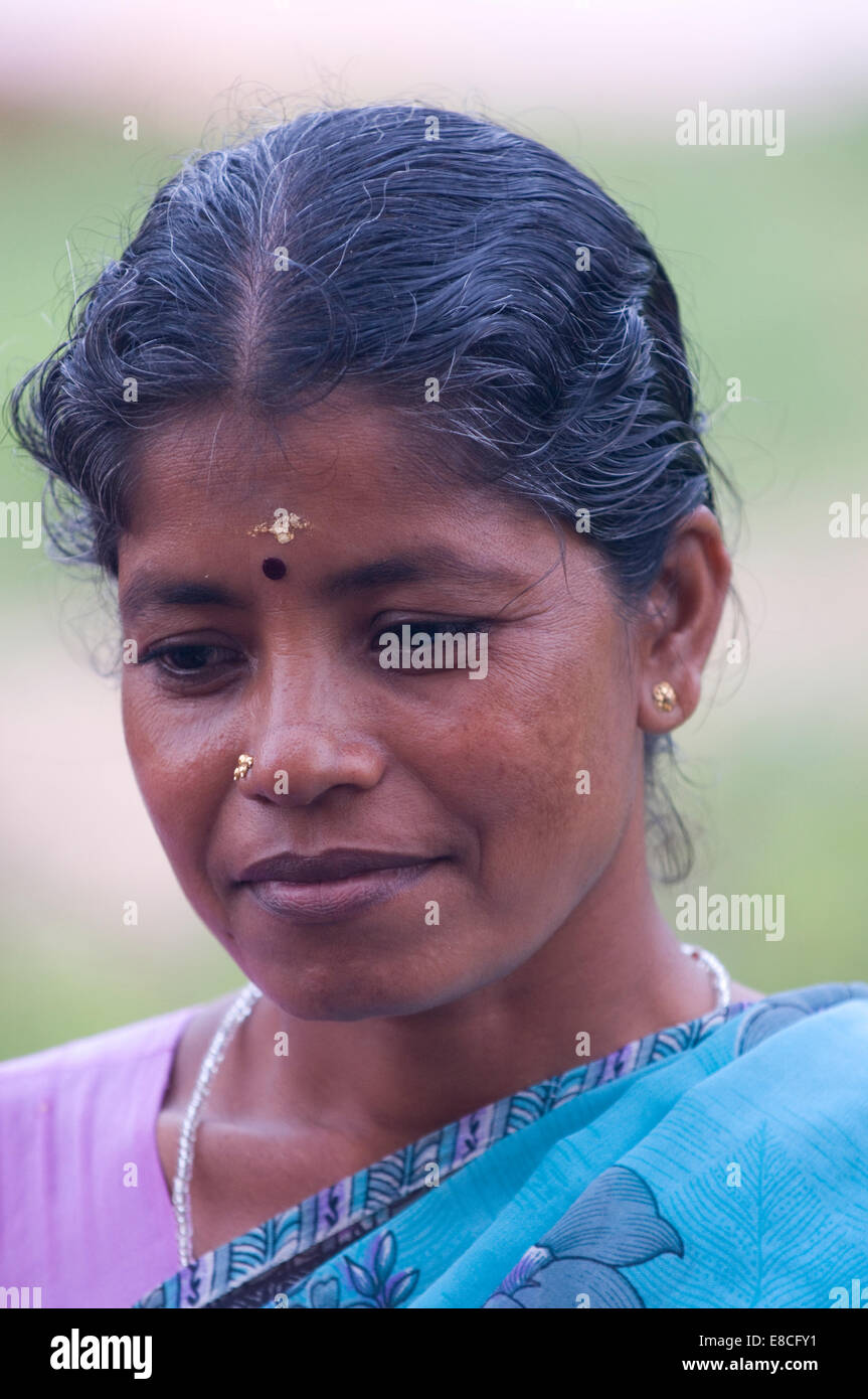 Indian lady in South India Stock Photo - Alamy
