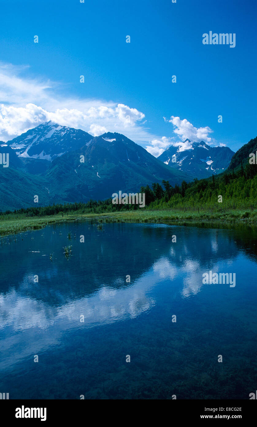 This photograph captures the vast and rugged beauty of the Alaskan ...