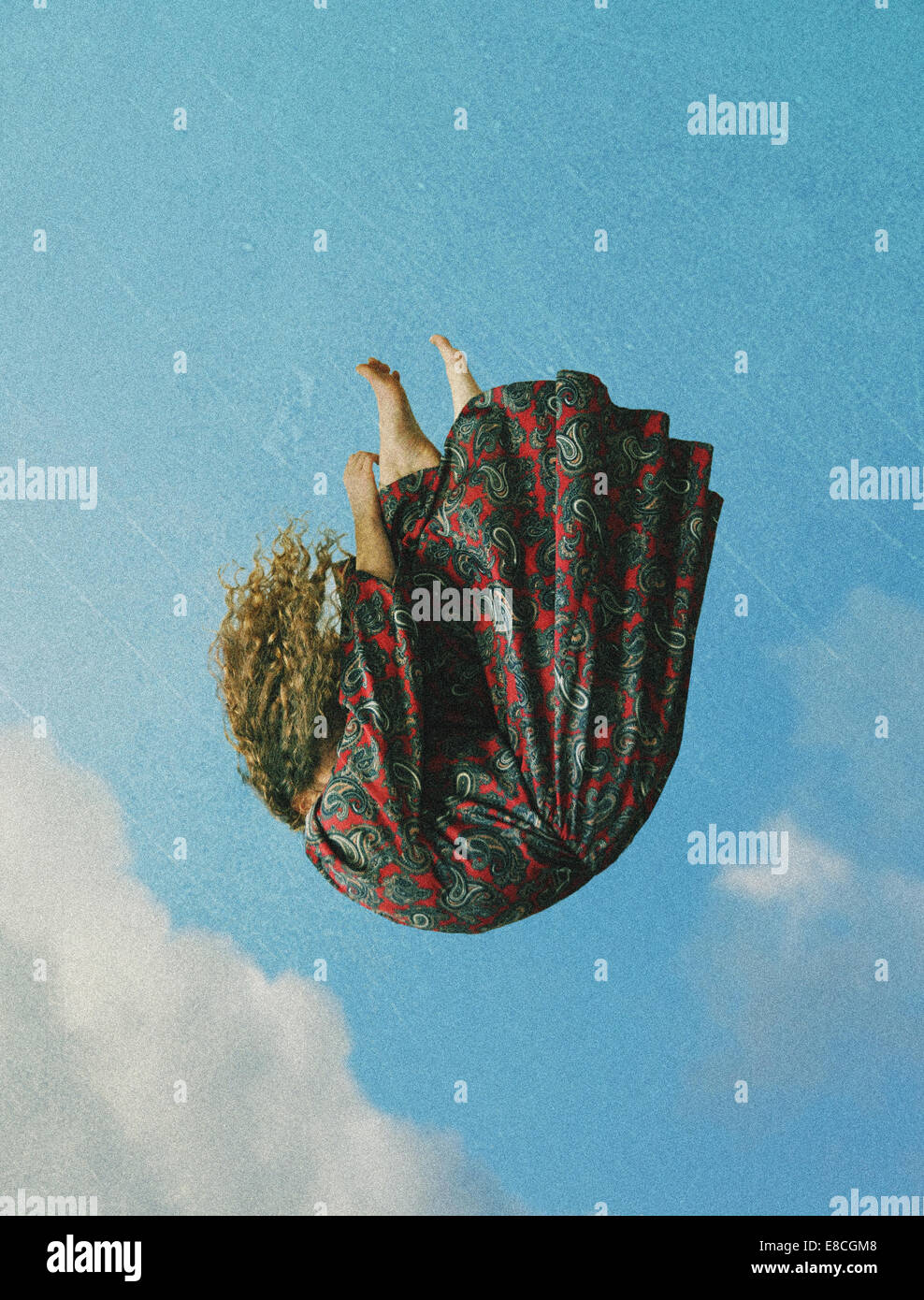 Girl Falling From Sky Art