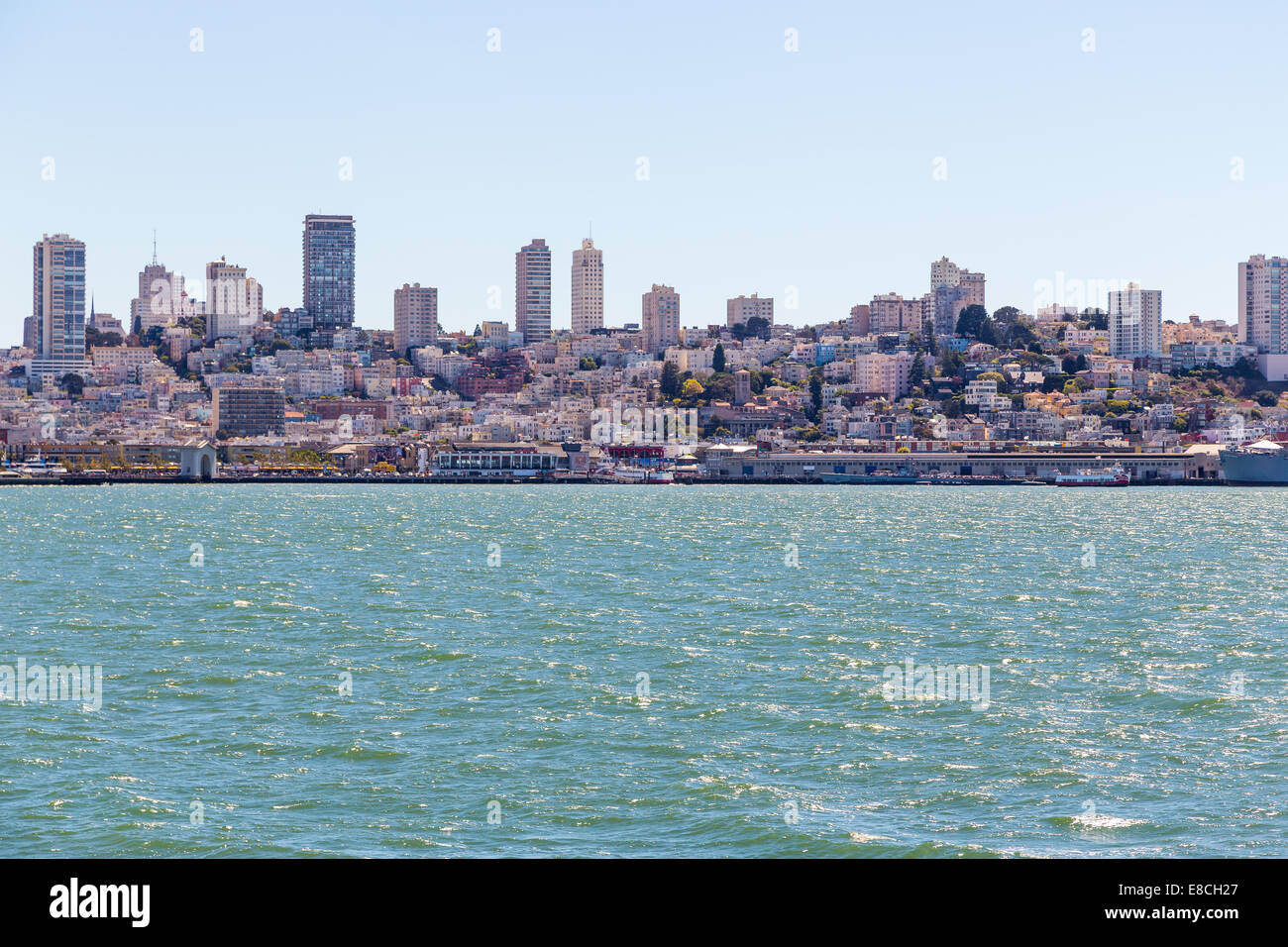San Francisco Skyline from ocean view Stock Photo - Alamy