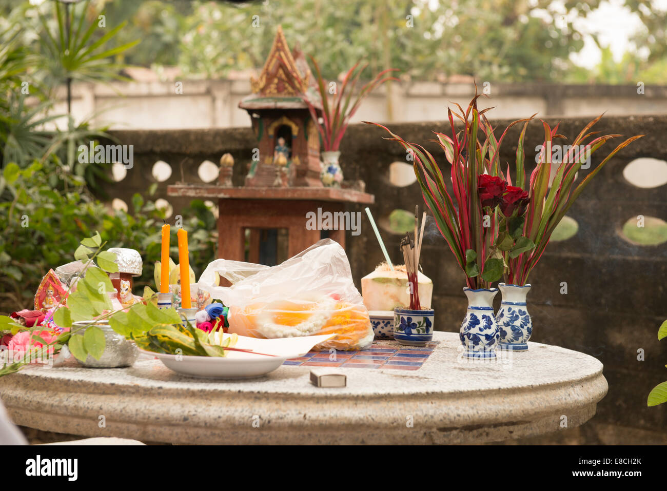 Shaman ritual for change the spiritual house in northern Thailand at ...