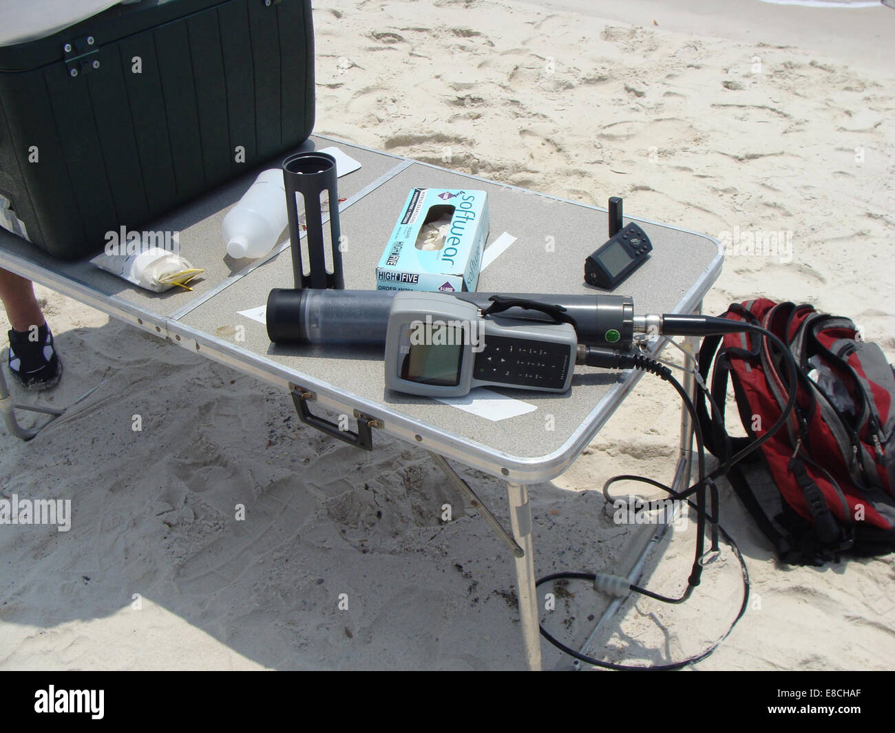 This image shows water sampling equipment used to collect and analyze ...