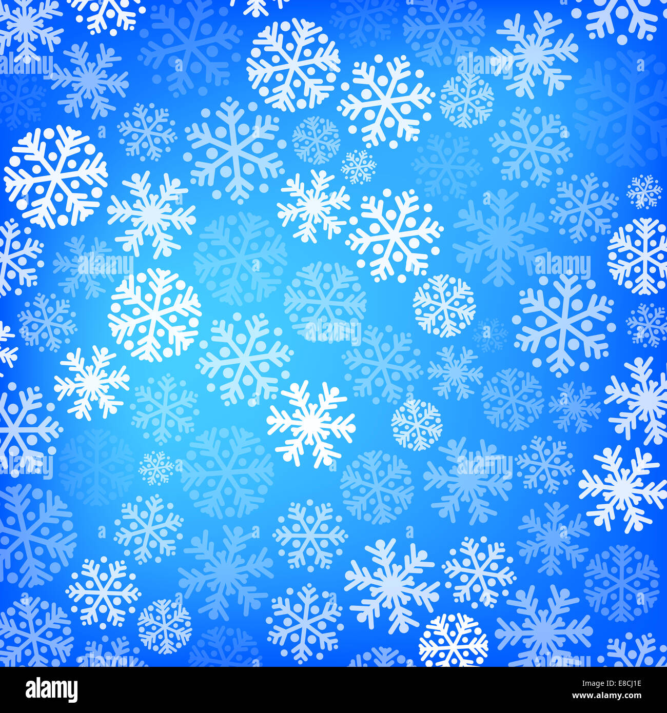 Abstract blue christmas background with snowflakes Stock Photo - Alamy