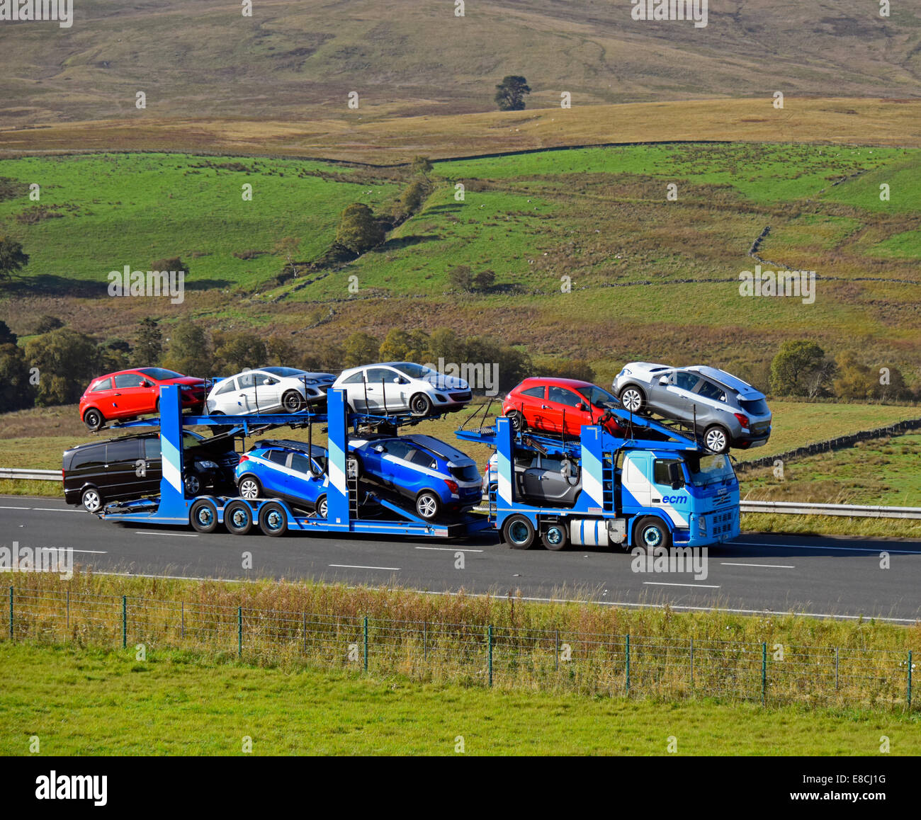 Ecm car transporter m6 motorway hi-res stock photography and images - Alamy