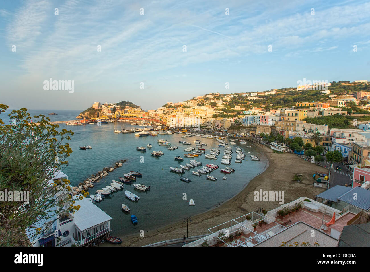 Aerial View of the Main Port of Ponza, Italy Stock Photo - Alamy