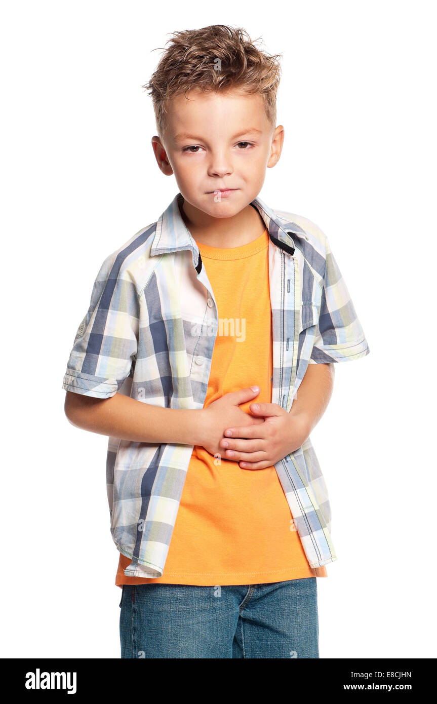 Boy stomach upset holding hi-res stock photography and images - Alamy
