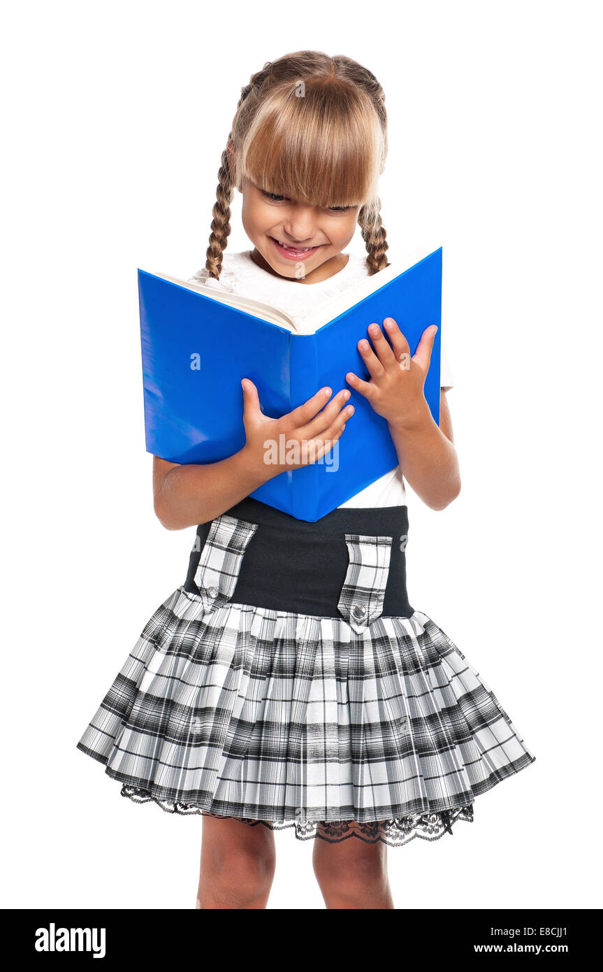 Little girl with book Stock Photo - Alamy