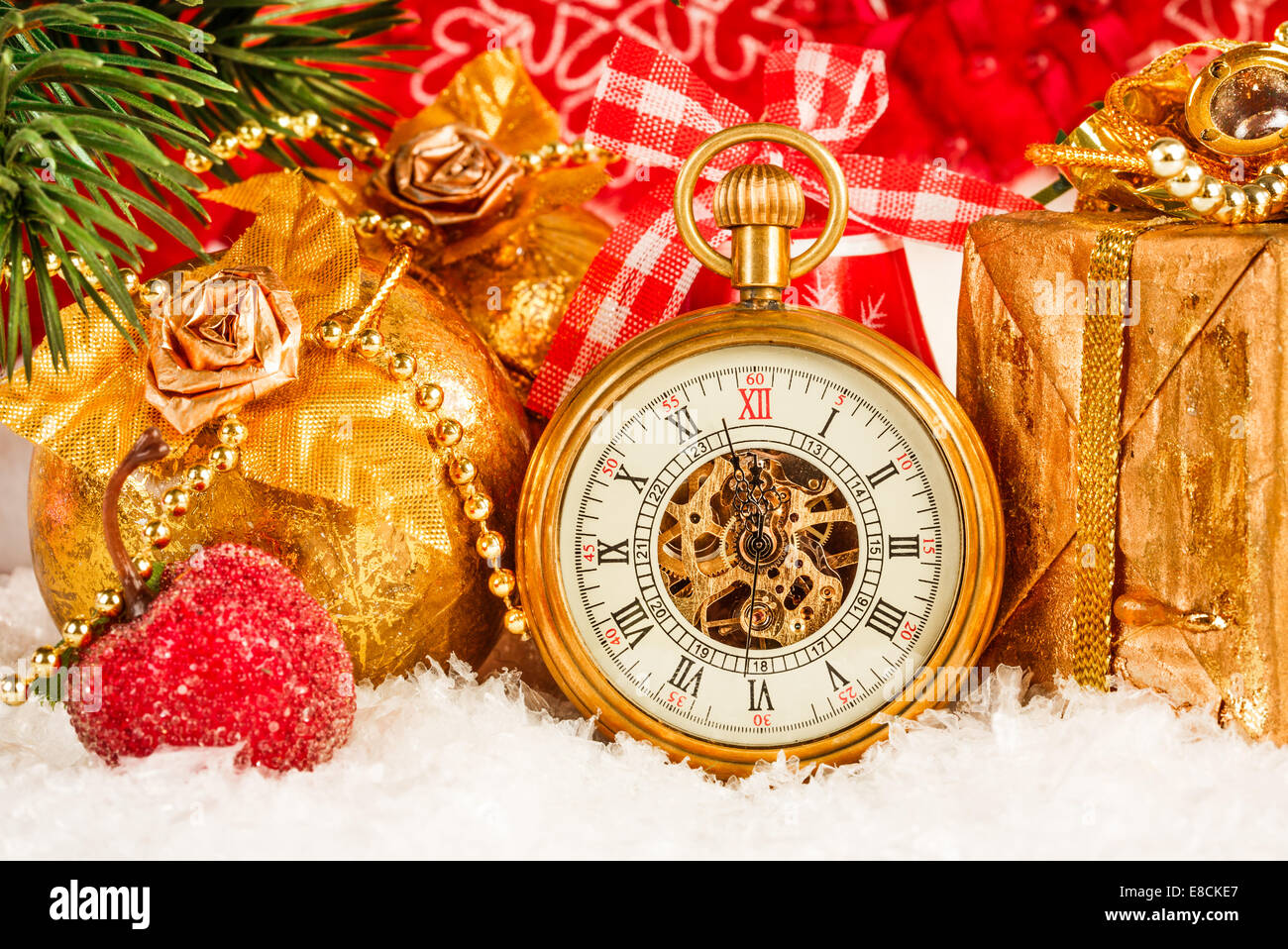 Christmas pocket watch still life Stock Photo - Alamy Christmas pocket watch still life Stock Photo - Alamy
