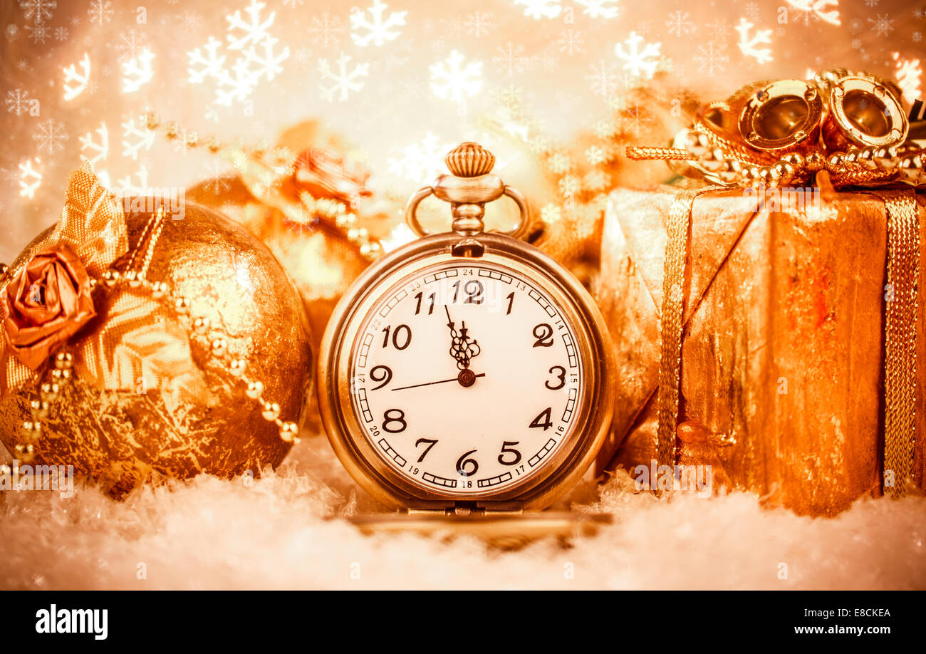 Christmas pocket watch still life Stock Photo - Alamy