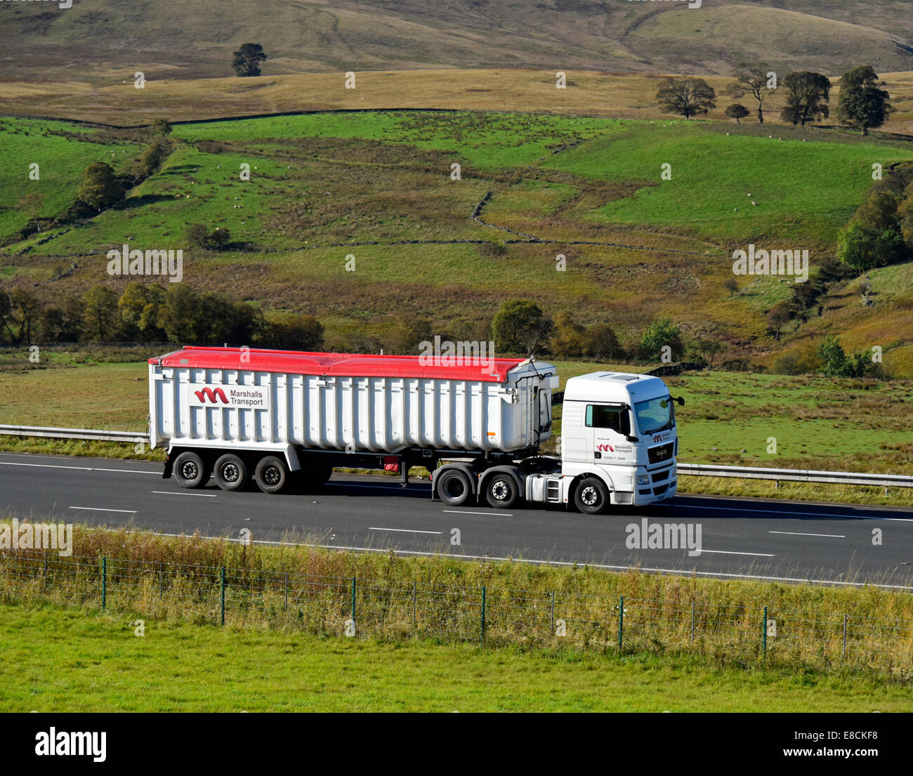 Marshalls Transport HGV. M6 Motorway, northbound. Shap, Cumbria ...
