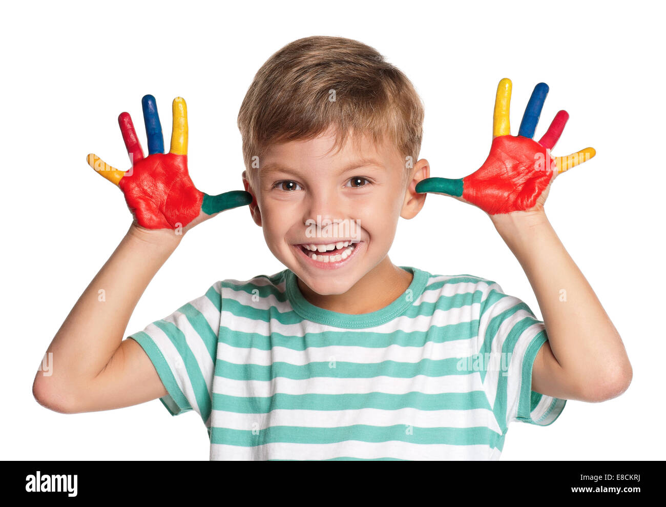 Male child artist hi-res stock photography and images - Alamy